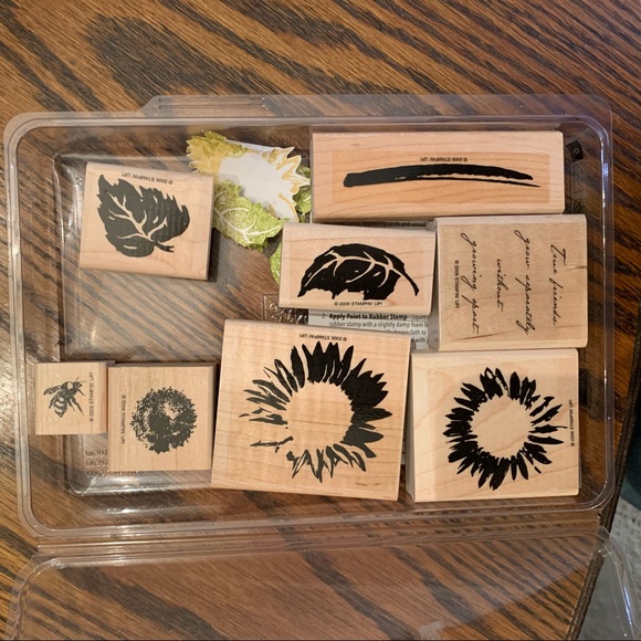Stampin’ Up | Office | Serene Sunflower Rubber Stamp Set | Poshmark